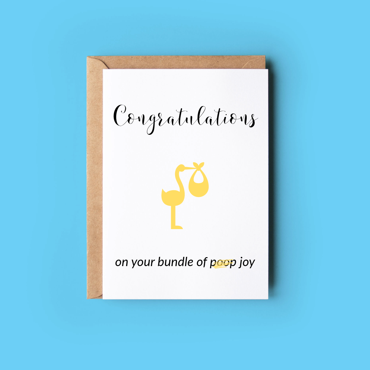 Congratulations on Your Bundle of Poop – Wonky Cards